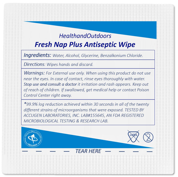 Fresh Nap BZK W/ Alcohol Antiseptic Wipes (100 Count) – healthandoutdoors